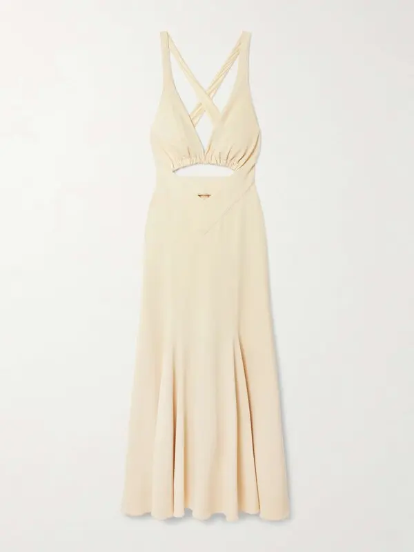 Rabanne Cutout Crepe Midi Dress