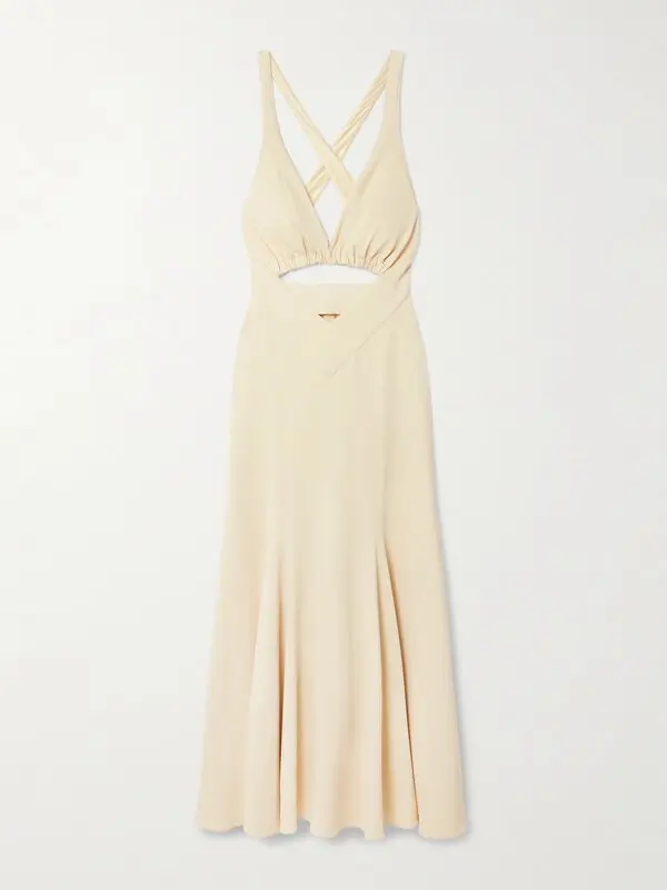 Rabanne Cutout Crepe Midi Dress