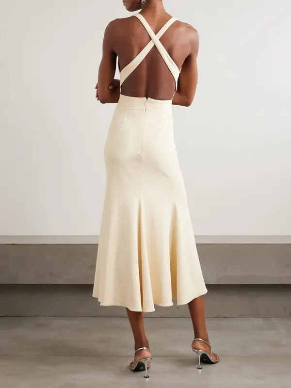 Rabanne Cutout Crepe Midi Dress
