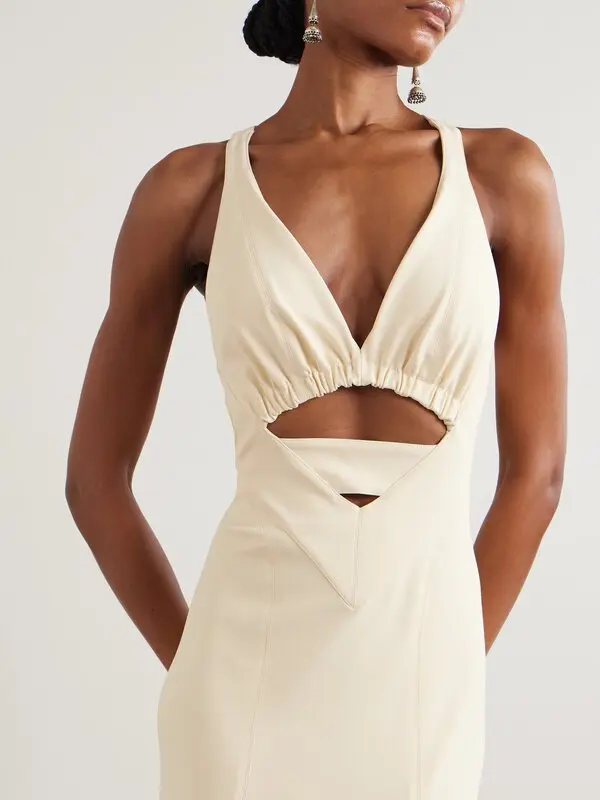 Rabanne Cutout Crepe Midi Dress