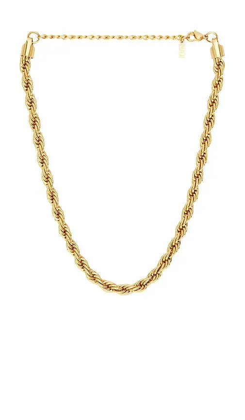 NATALIE B JEWELRY Donatella Rope Chain Necklace - Gold