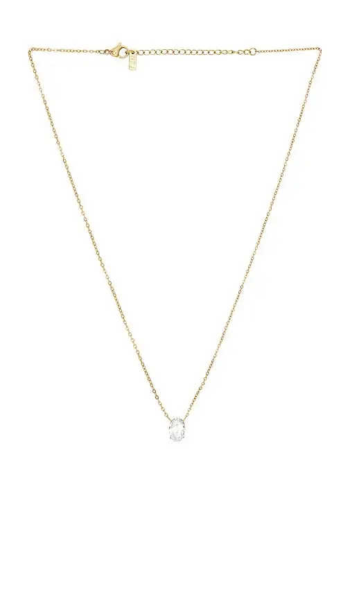 NATALIE B JEWELRY Evan Solitaire Necklace