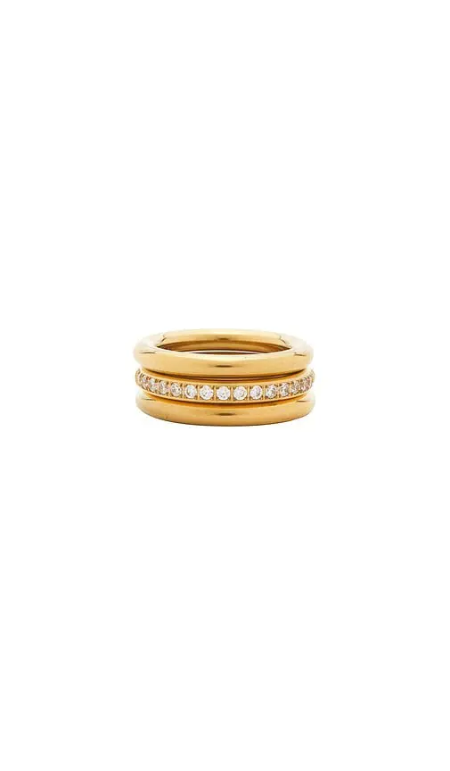 NATALIE B JEWELRY Tessa Trio Ring Set - Gold
