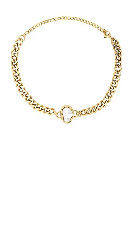 NATALIE B JEWELRY Limor Pearl Choker - Gold