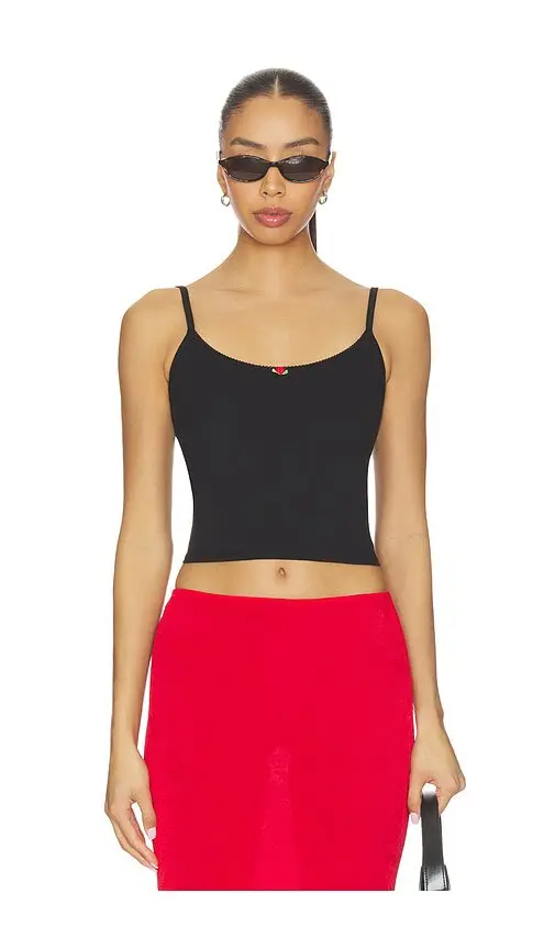 RAT BOI Scoop Back Crop Cami Top - Onyx