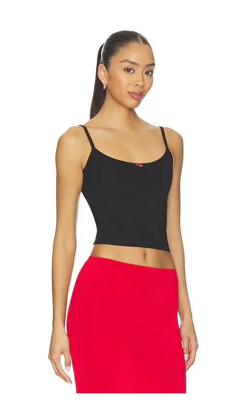 RAT BOI Scoop Back Crop Cami Top - Onyx