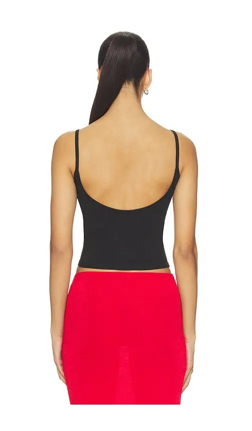 RAT BOI Scoop Back Crop Cami Top - Onyx