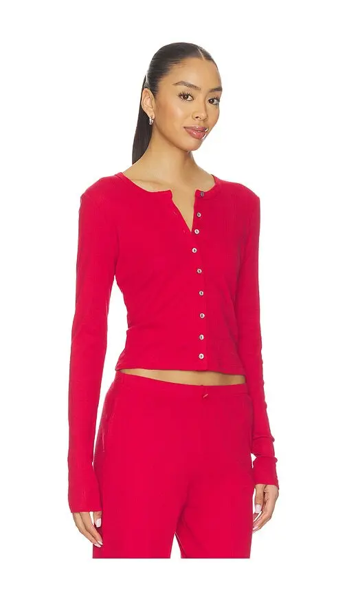 RAT BOI Pointelle Cardigan - Cherry