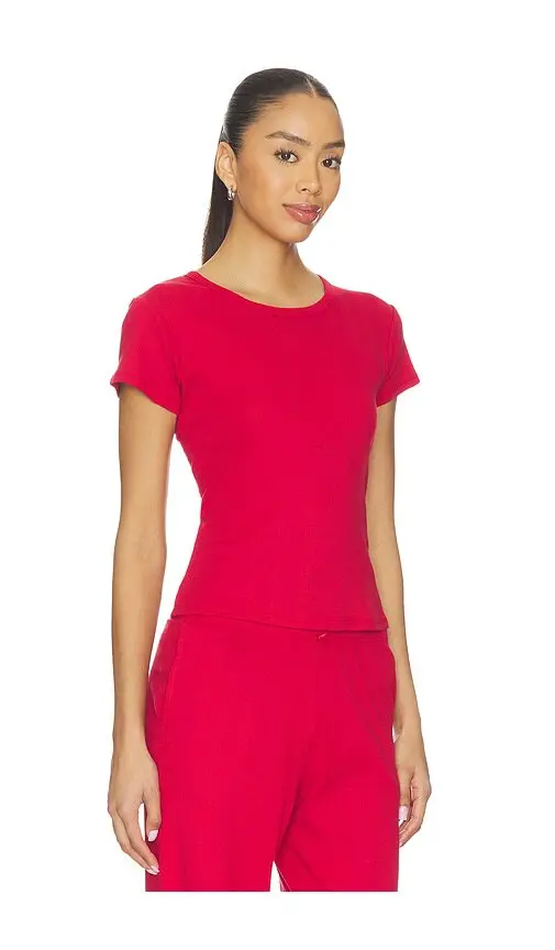 RAT BOI Pointelle Perfect Tee - Cherry