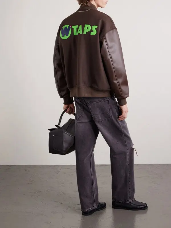 WTAPS Logo-appliquéd Panelled Jacket - Brown