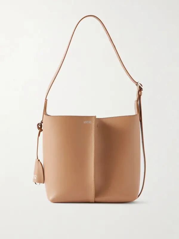 Loewe Bilbao Medium Pleated Leather Shoulder Bag - Brown