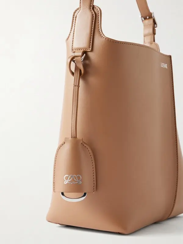 Loewe Bilbao Medium Pleated Leather Shoulder Bag - Brown