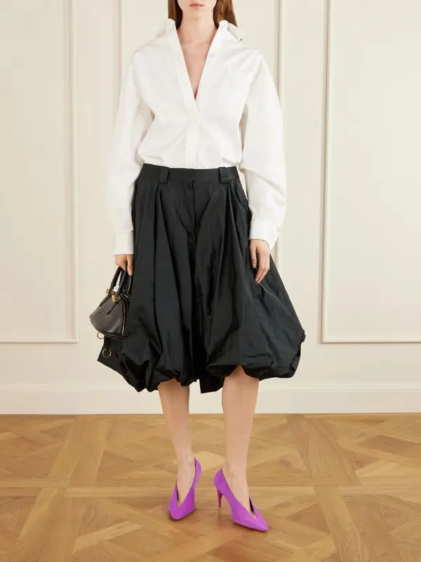 Balenciaga Pleated Satin Shorts