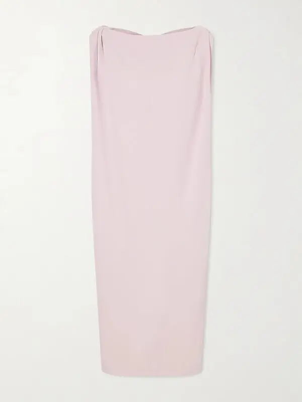 Balenciaga Sack Silk And Wool-blend Cady Midi Dress - Pink