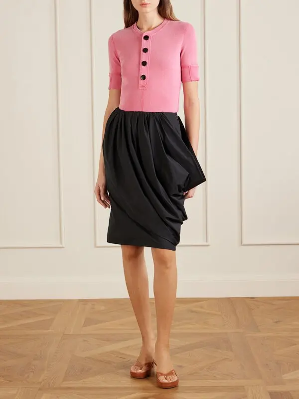 Chloé Ribbed Cotton-jersey T-shirt - Pink