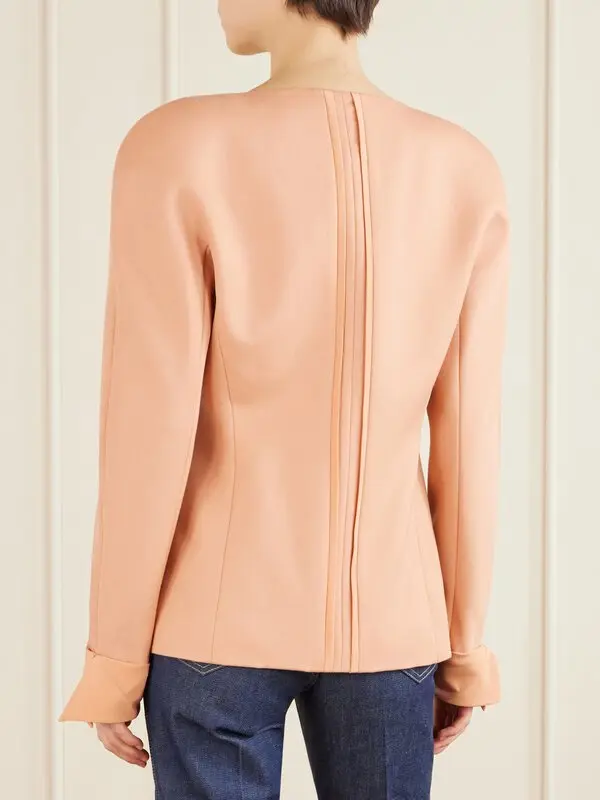Chloé Wool-crepe Jacket - Pink