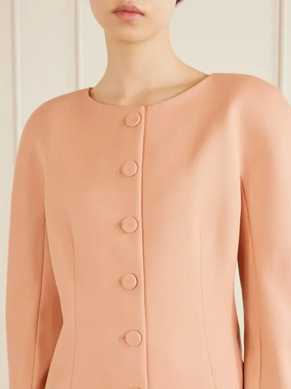 Chloé Wool-crepe Jacket - Pink