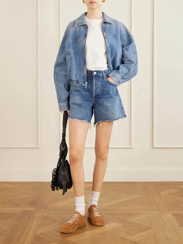 AGOLDE Nye Denim Shorts - Blue