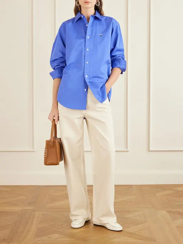 Aimé Leon Dore Logo-embroidered Cotton Poplin Shirt