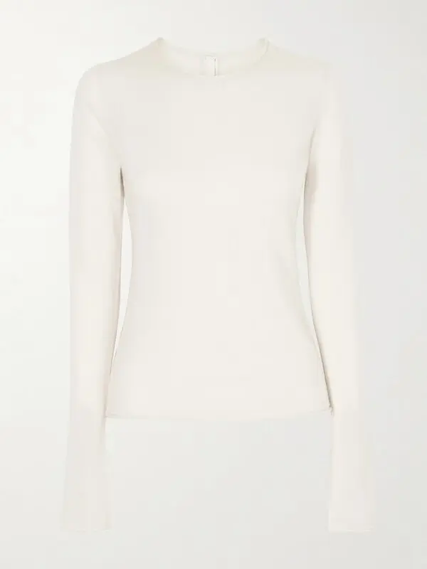 SKIMS Long Sleeve Cashmere Top - Neutrals