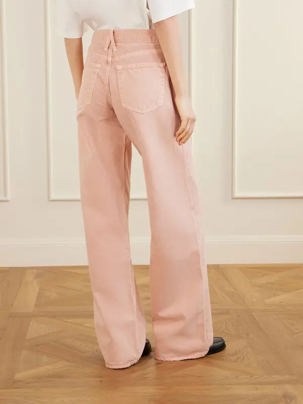 SLVRLAKE Mica Relaxed Low-rise Wide-leg Jeans