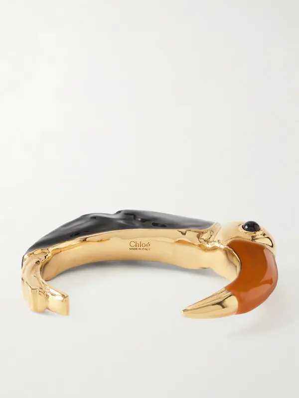 Chloé Tone, Enamel, And Resin Cuff - Gold