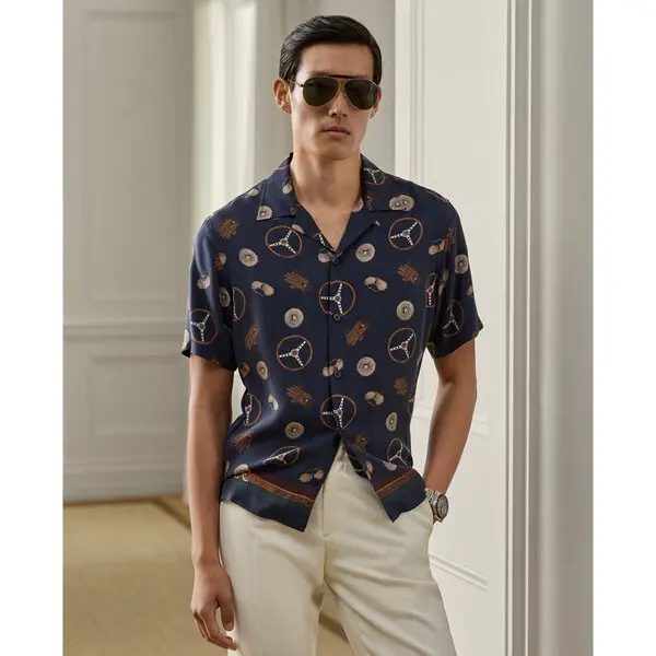 Ralph Lauren Printed Silk Camp Shirt