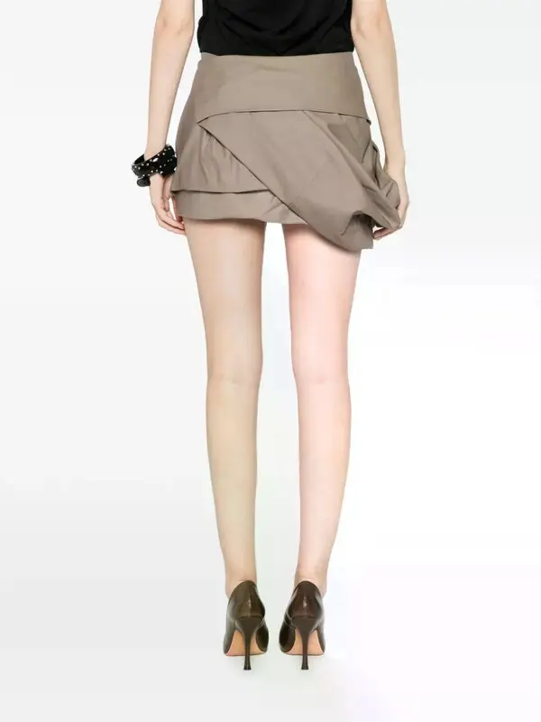 ENTIRE STUDIOS Structured Mini Skirt - Neutrals