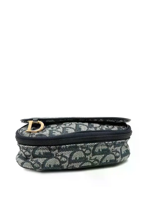 Dior 2000 Diorissimo Canvas Saddle Pouch - Blue