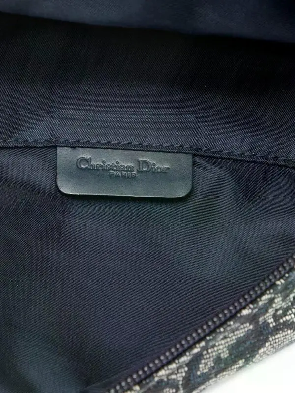 Dior 2000 Diorissimo Canvas Saddle Pouch - Blue