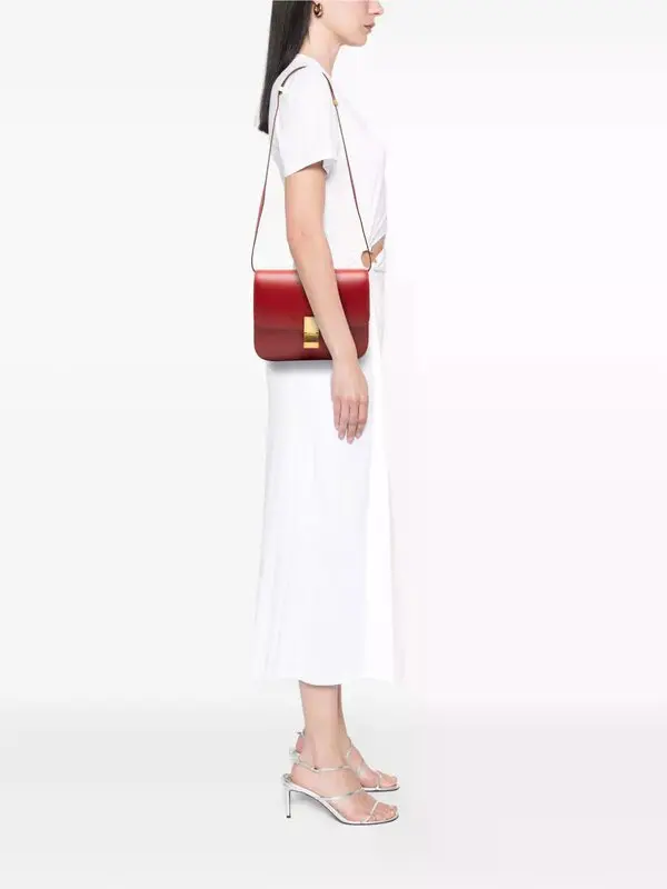 Celine 2017 Medium Classic Box Crossbody Bag - Red
