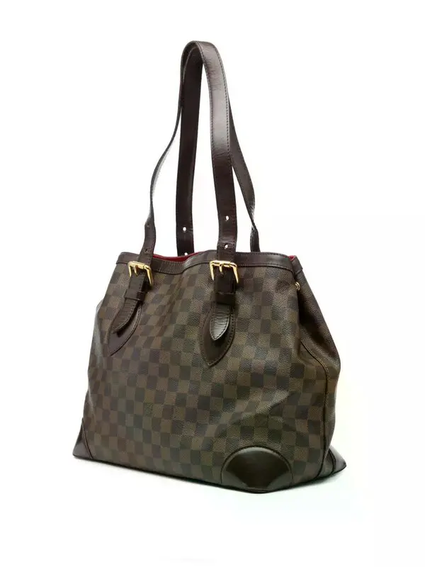 LOUIS VUITTON 2008 Damier Ebene Hampstead Mm Tote Bag - Brown