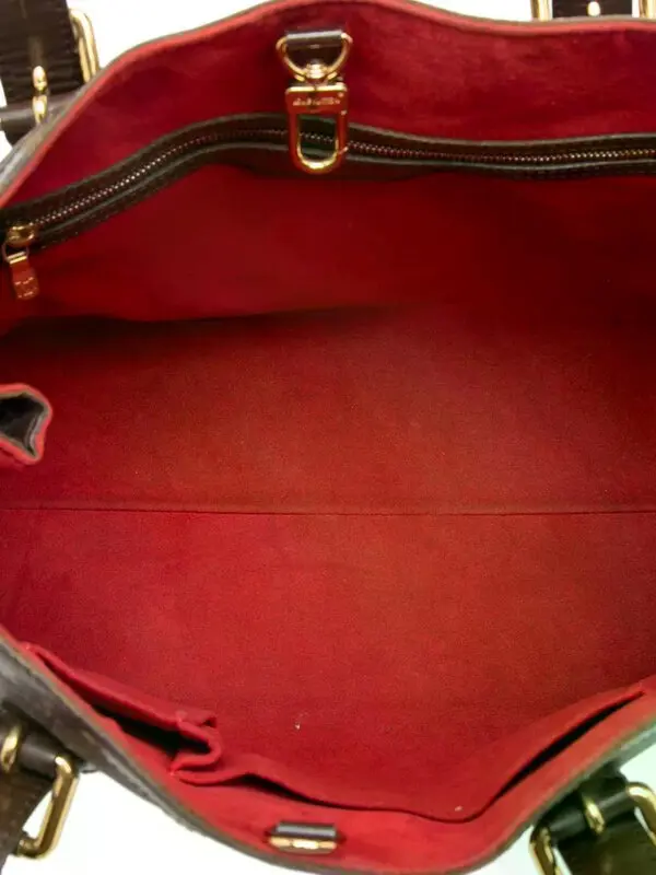 LOUIS VUITTON 2008 Damier Ebene Hampstead Mm Tote Bag - Brown