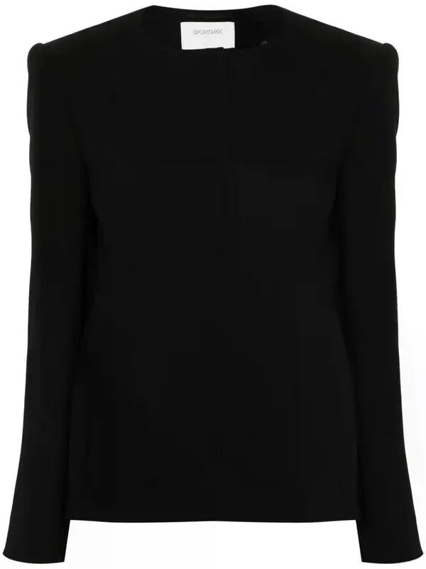 Sportmax Collarless Single-breasted Blazer