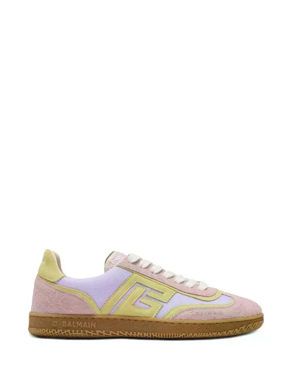 Balmain Suede And Mesh Trainers