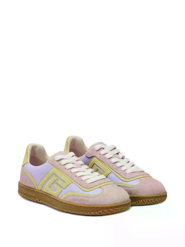 Balmain Suede And Mesh Trainers