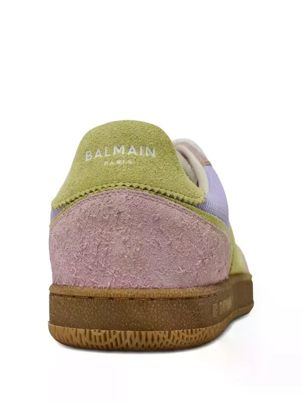 Balmain Suede And Mesh Trainers