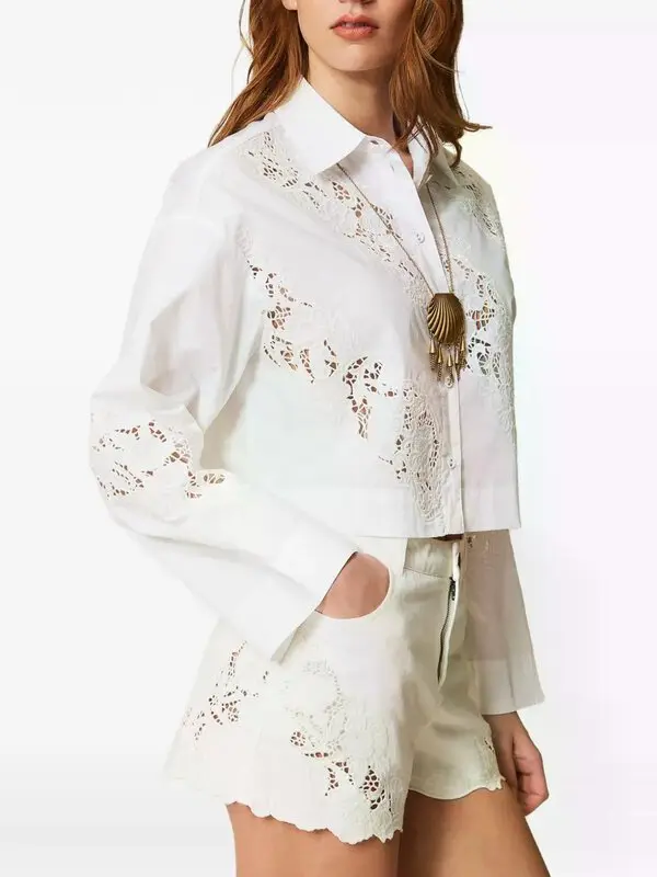 TWINSET Cotton Broderie Anglaise Shirt