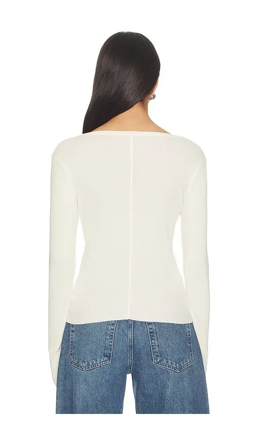 RE/DONE V Cut Baby Long Sleeve Tee