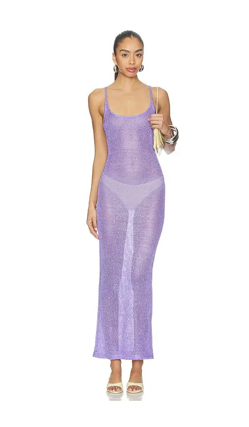 MORE TO COME Skylar Knit Maxi Dress - Lavender
