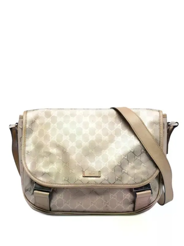 Gucci Gg Imprime Crossbody Bag - Gold
