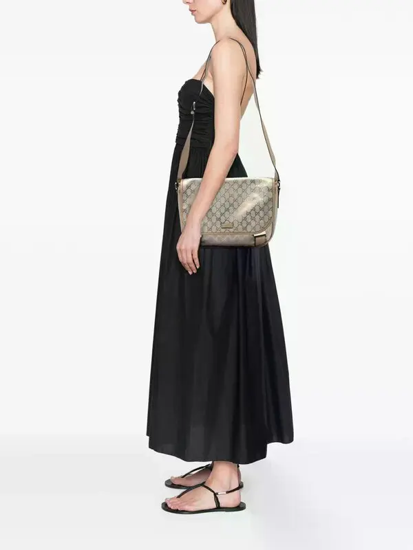 Gucci Gg Imprime Crossbody Bag - Gold