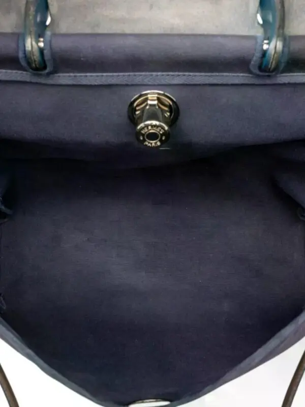 Hermès 2002-2007 Toile Herbag Mm Satchel - Blue
