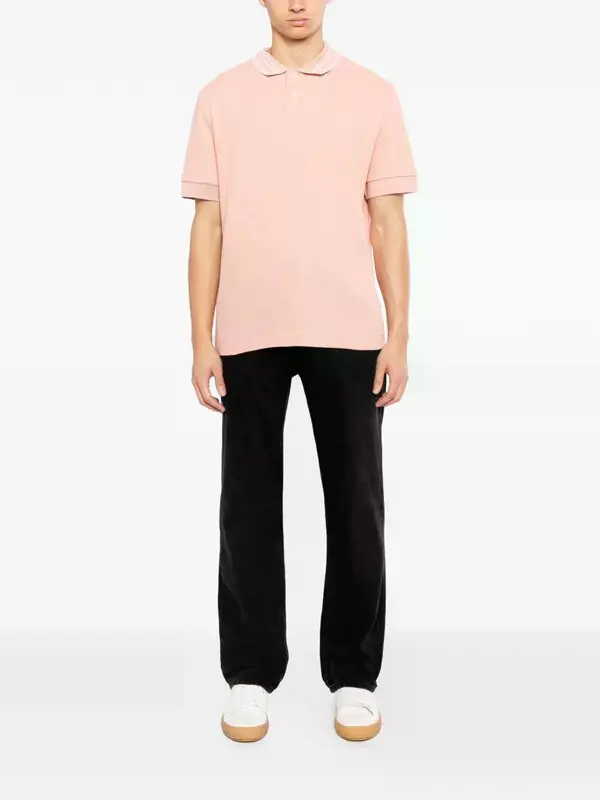 BOSS Striped Collar Polo Shirt