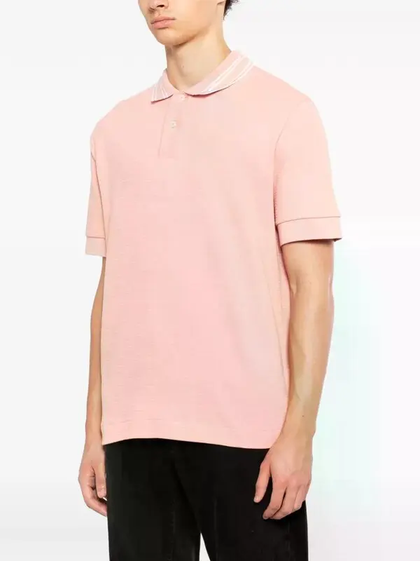 BOSS Striped Collar Polo Shirt