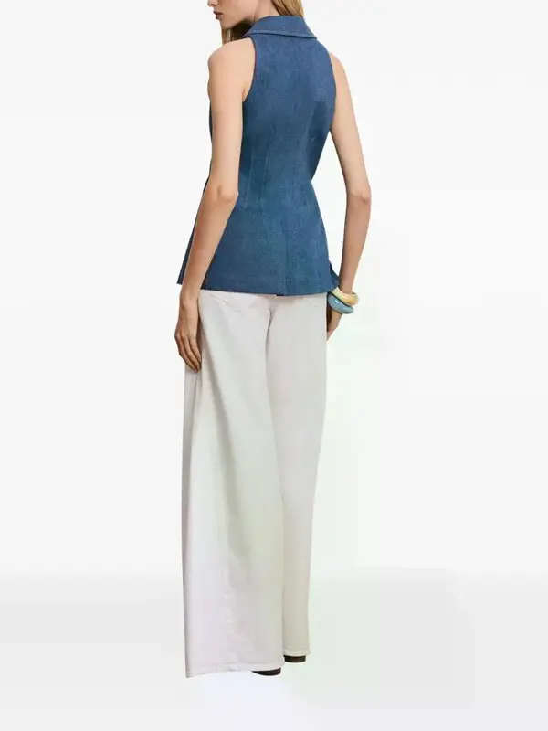 Veronica Beard Peak-lapel Button Gilet