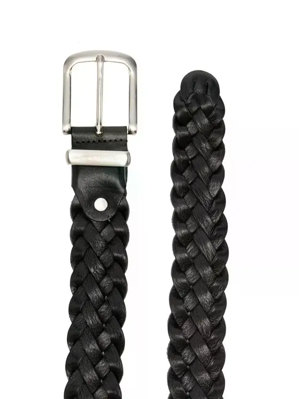 DANIELE ALESSANDRINI Braided Leather Belt
