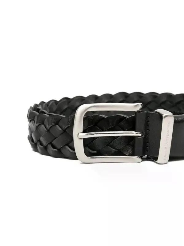 DANIELE ALESSANDRINI Braided Leather Belt