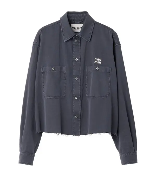 Miu Miu Denim Logo Shirt