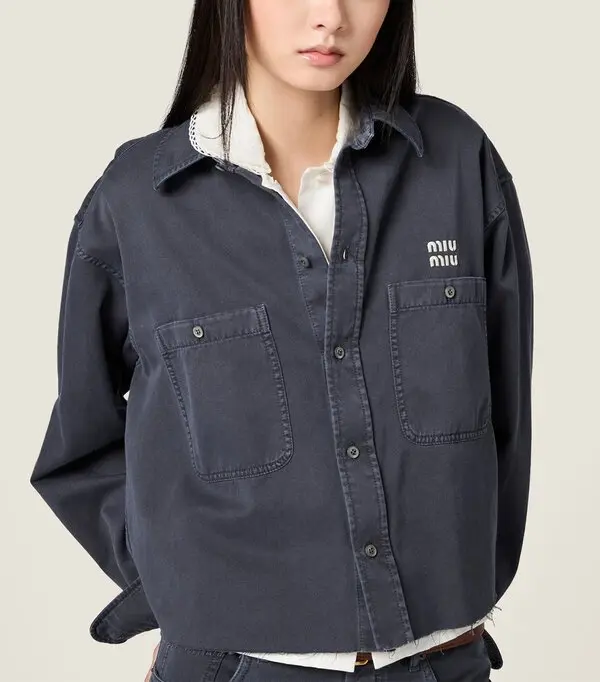 Miu Miu Denim Logo Shirt
